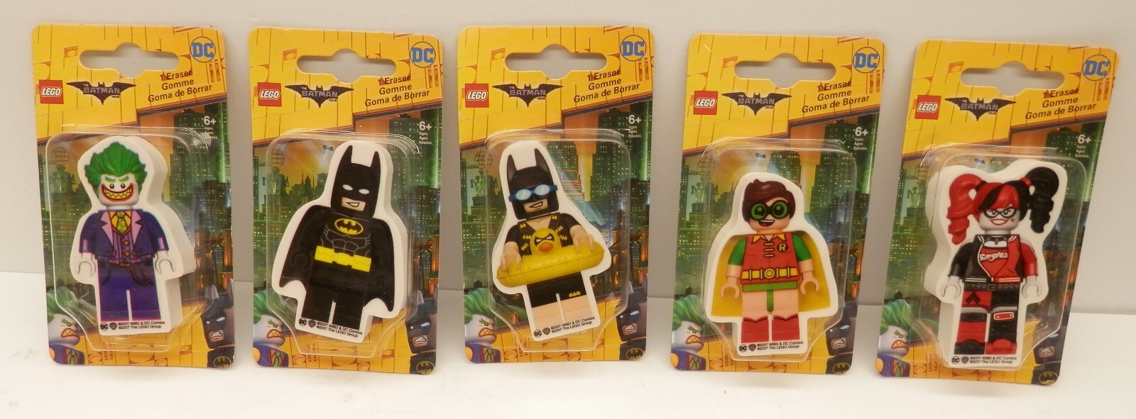 Lego Batman LOT OF 5 Different Erasers - Batman Floatie Harley Quinn ...