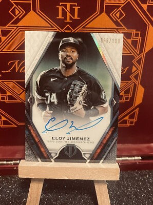 ELOY JIMENEZ 2021 Topps Tribute On Card Autograph SP 86/199 White Sox ...