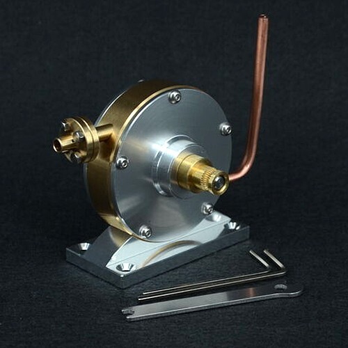 Mini Live Steam Turbine Engine, 40,000 RPM, Brass & Aluminum ...