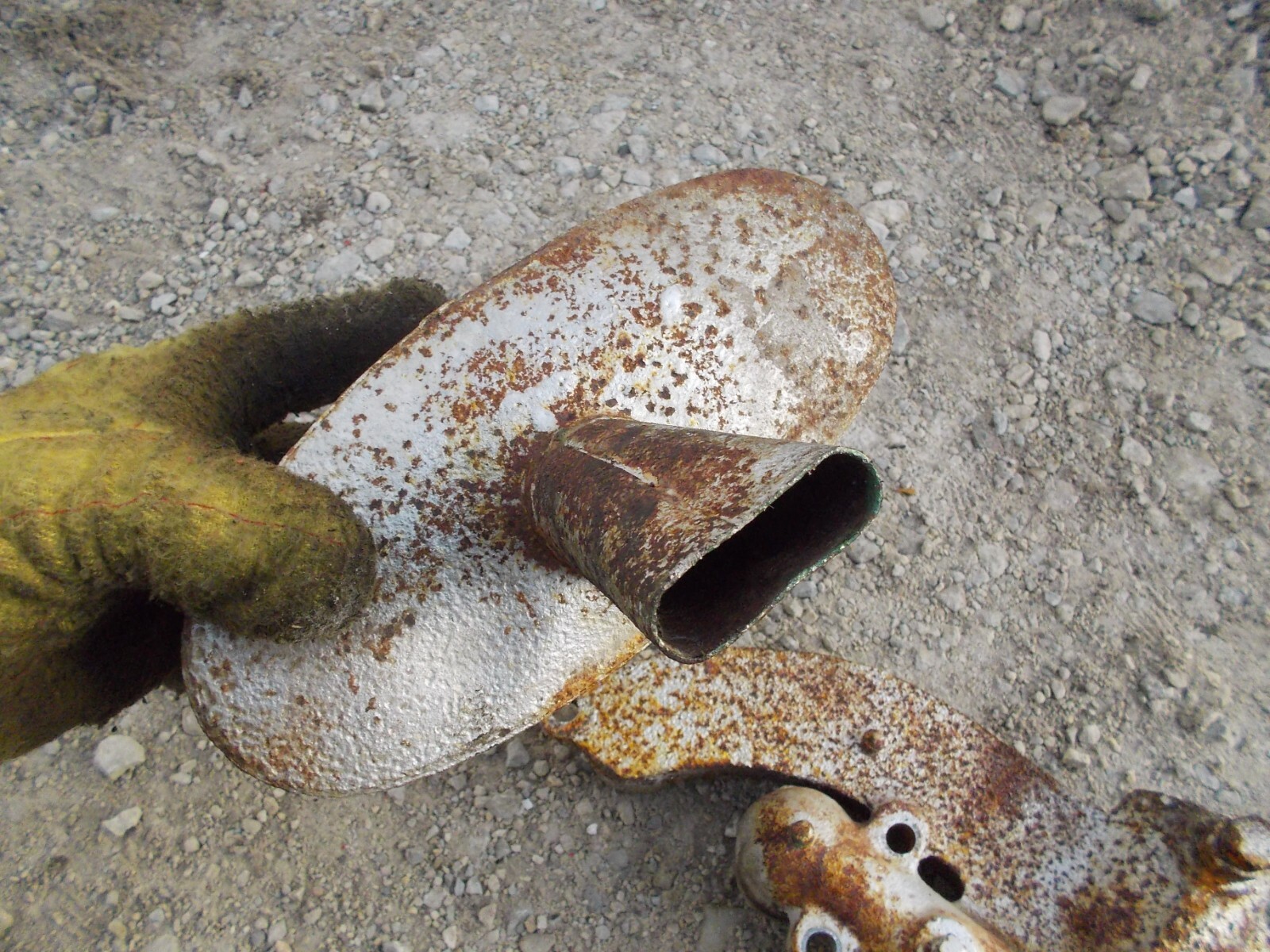 Allis Chalmers AC B tractor exhaust manifold & ORIGINAL Nelson RUST ROT ...