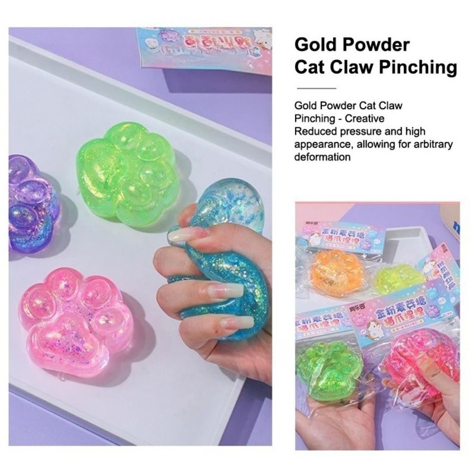 Cartoon Squeeze Cat Paw Toys Mini Squeeze Toy Pinching Cat Paw Children ...