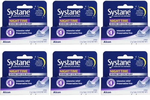 6 New Alcon Systane Nighttime Severe Dry Eye Lubricant Ointment 3.5g ...