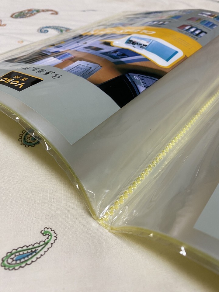 Yobo Clearbook Clear File Holder - Yellow - A4 size 20 Pockets - New | eBay