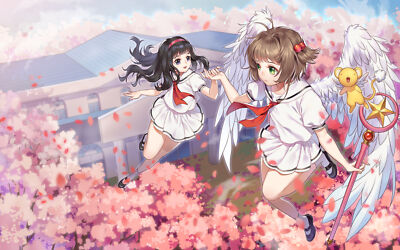 Anime cardcaptor sakura girls kinomoto daidouji tomoyo Playmat Game Mat ...