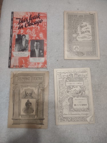 Group of 4 antique theater programs | eBay