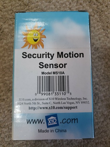 X-10 Home Security Motion Sensor Detector - MS10A- White - X10 - New in ...