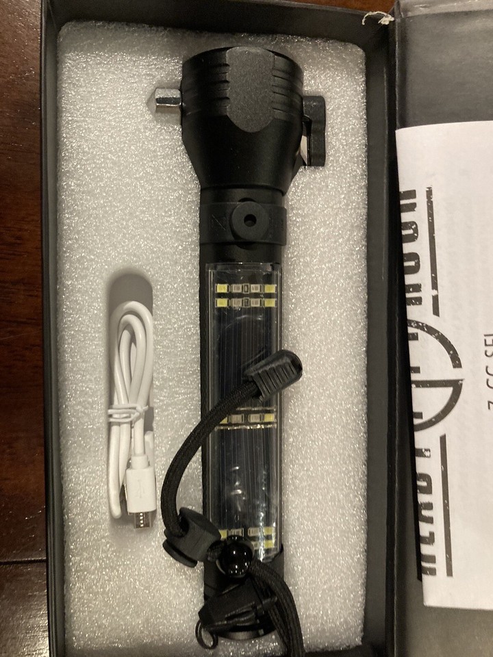 Ready Hour 9-in-1 Multi-Function LED Solar Rechargeable Flashlight New In Box | eBay
