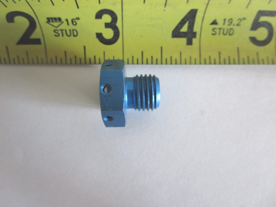 AN814-4DL Plug 7/16-20 Thread Size Aluminum Blue Drilled Head with ...