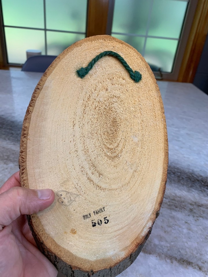 Vintage Pine Disc/Plaque Lithographic Picture of Jesus Lovely Crazing ...