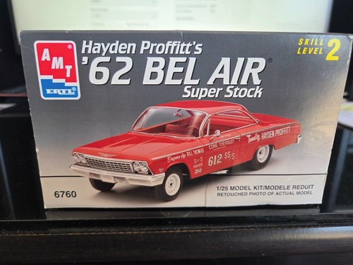 AMT Hayden Proffitt’s ‘62 Bel air Super Stock 1/25 Model Kit Open Box ...