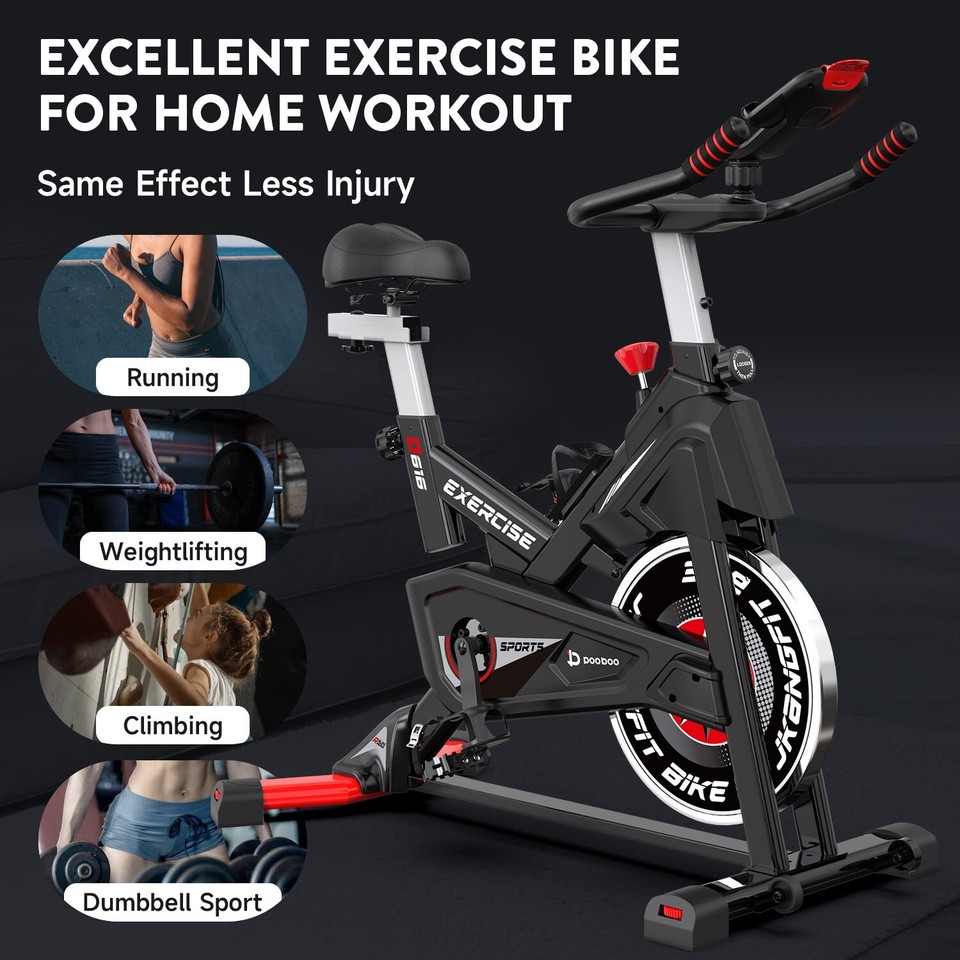 Indoor Exercise Bike Stationary Bike Bicycle Cycling Home Cardio ...