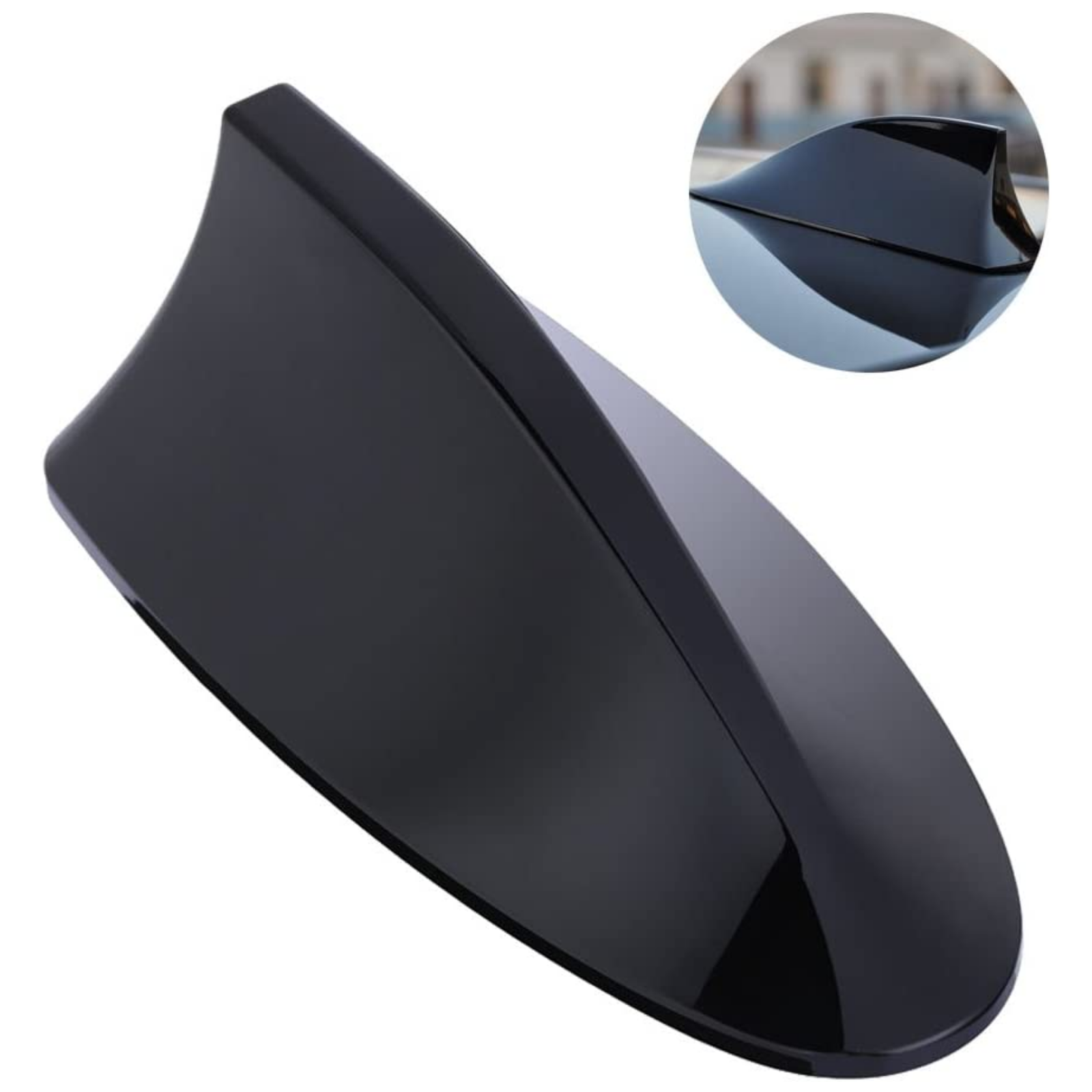 A53C Auto Haifischflossen-Antenne, Dachantenne AM/FM mit Verstärker ...