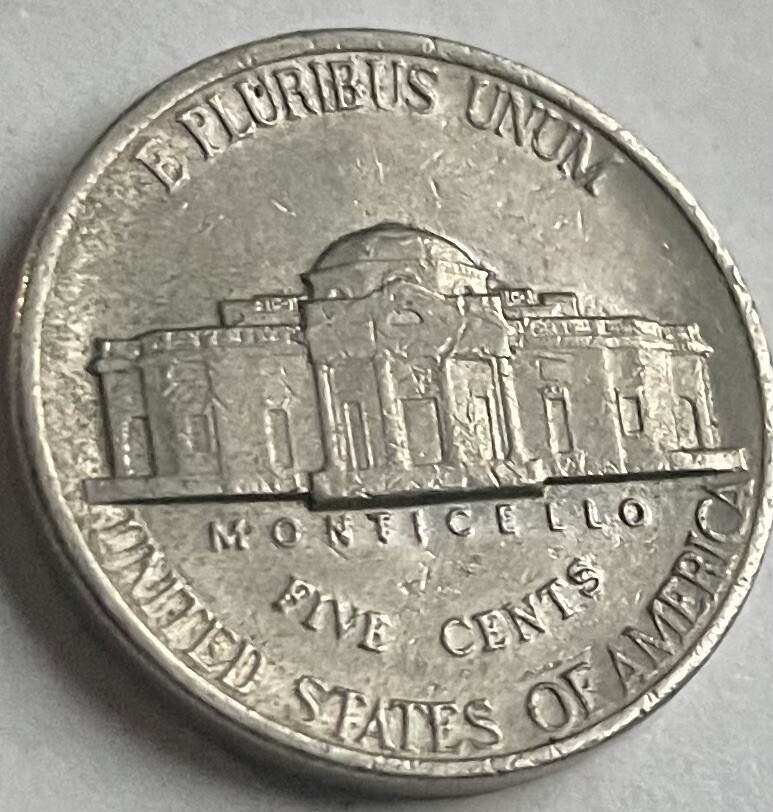 1988 P Jefferson Nickel Obverse Rim and Letter errors A Nice error Coin ...