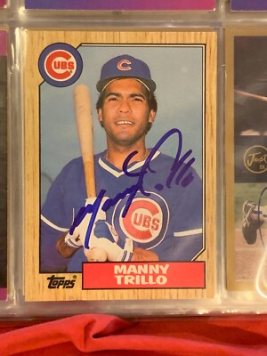 MANNY TRILLO AUTOGRAPHED SIGNED 1987 TOPPS CARD CHICAGO CUBS COA | eBay