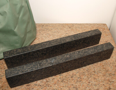 12 x 2 x 1" BLACK GRANITE PARALLEL PAIR 2 FACE | eBay