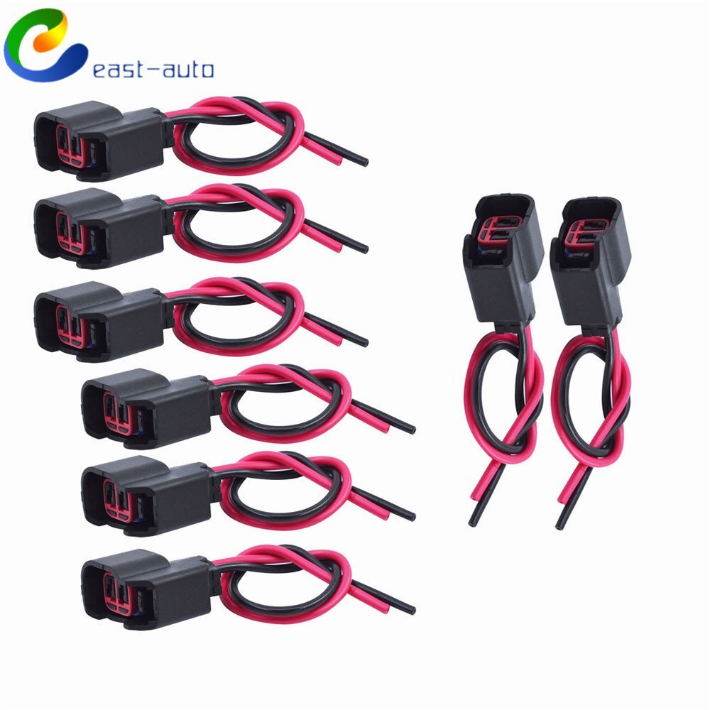 8Pcs Injector Connector EV6 EV14 USCAR Pigtail Harness Socket Plug LS2 ...