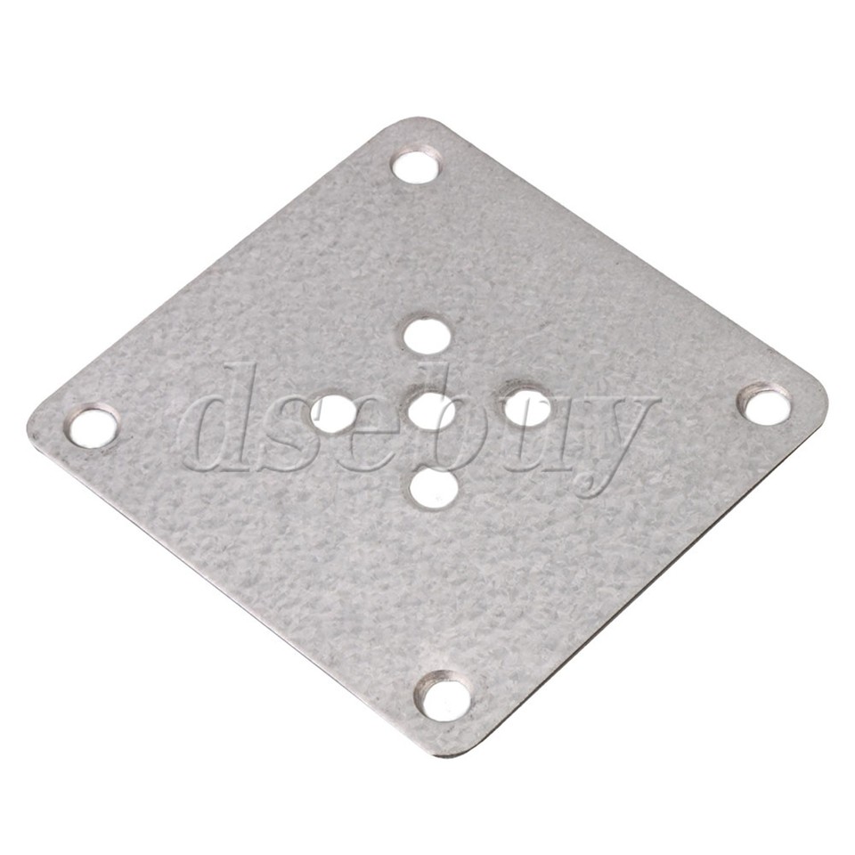4 Pieces 8x8cm Table Legs Iron Mounting Plates 6mm Hole Dia Silver | eBay
