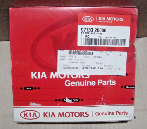 Genuine Kia "Filter Assy-Air" +97133 2K000 | eBay Australia