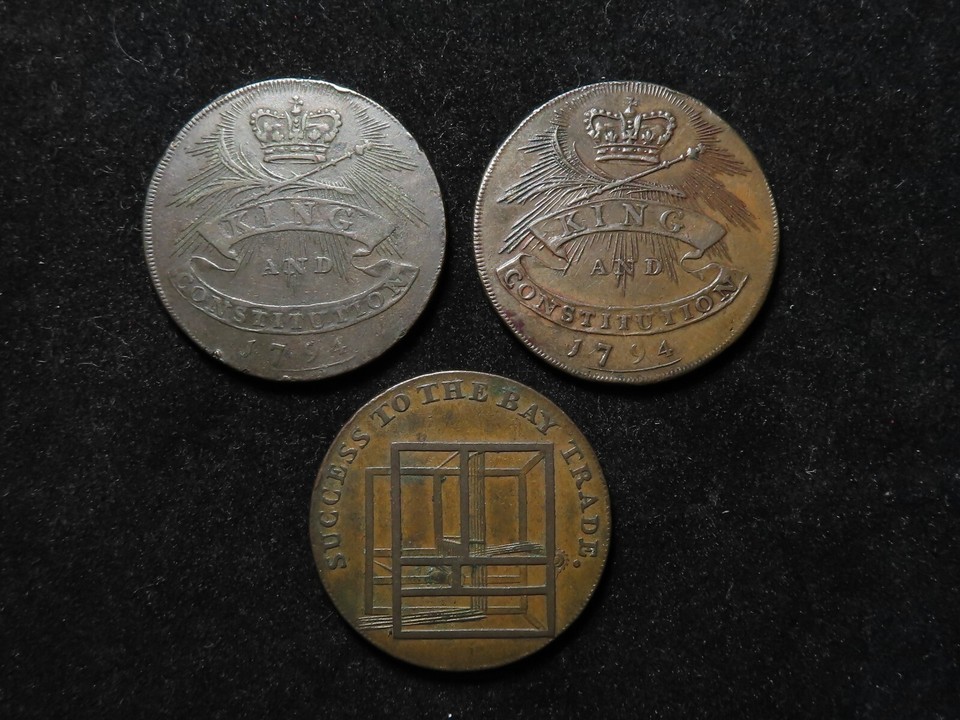 GB Essex Copper Halfpenny Tokens 18th Century (3) Colchester & 2x ...