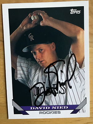 DAVID NIED COLORADO ROCKIES SIGNED TOPPS 1993 CARD #444 AUTOGRAPH | eBay
