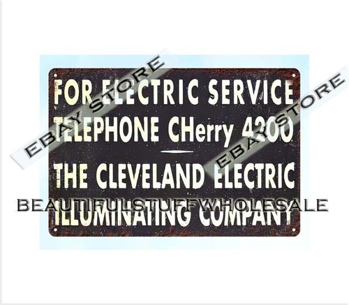 Cleveland Electric Illuminating Company metal tin sign garden ...