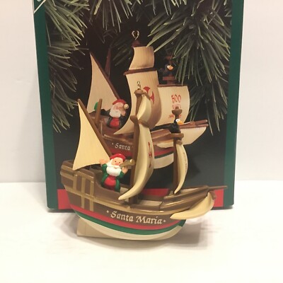 1992 Hallmark Santa Maria Christopher Columbus Anniversary Keepsake ...