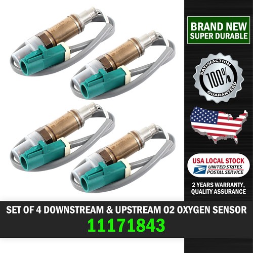 4pcs O2 Oxygen Sensor Down/Upstream 11171843 For 1998-2007 Mazda B3000 ...