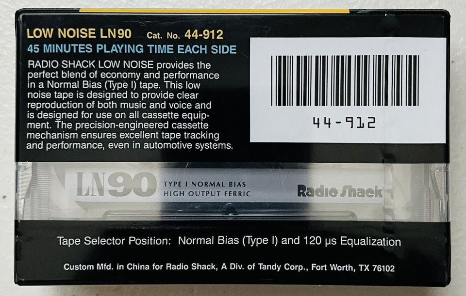 2 Pack Radio Shack Blank Audio Cassette Tapes Type LN90 Normal Bias | eBay