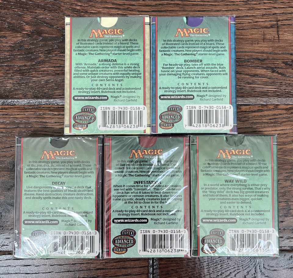 MTG Magic: The Gathering Core Set - 7th Edition Theme Decks (Set of 5 ...