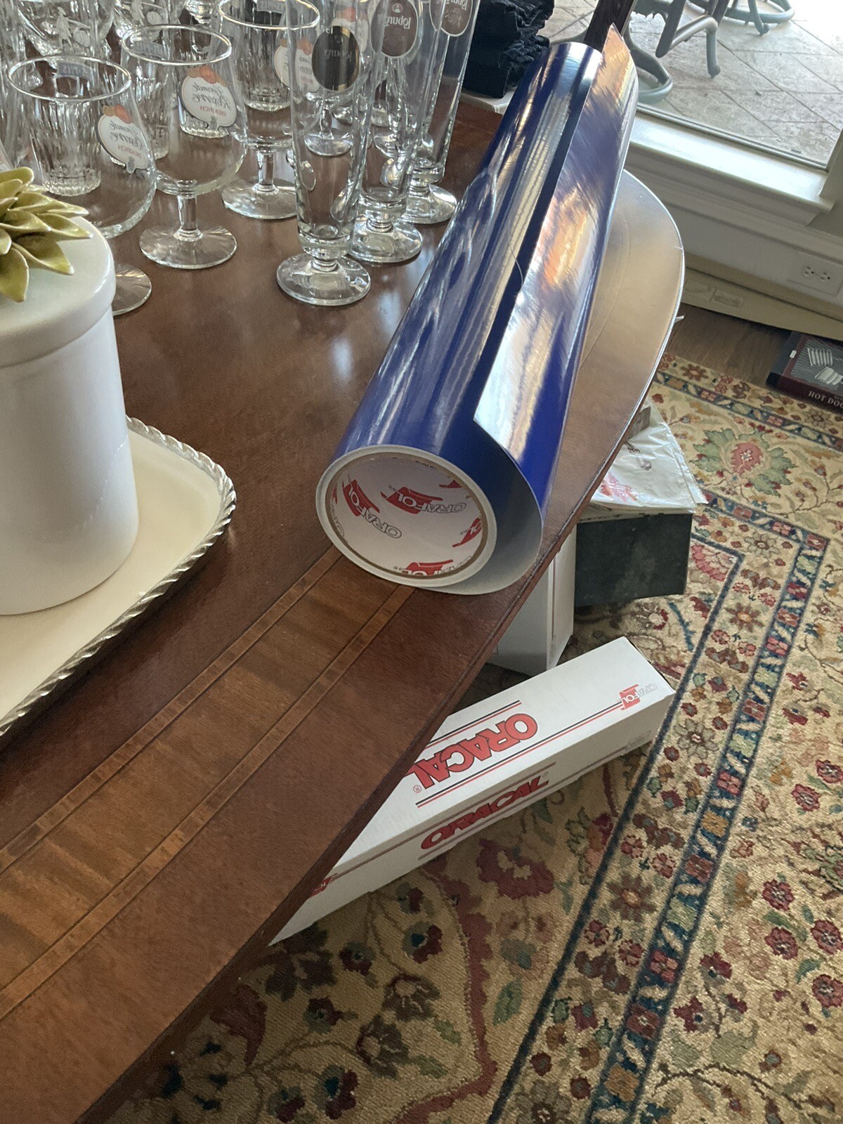 Oracal 651 Vinyl - 049 - King blue Self-Adhesive Backed 24" - open box ...