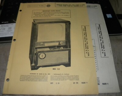 EMERSON TELEVISION RECEIVER 8 MODELS (SAMS PHOTOFACT 206-4) | eBay
