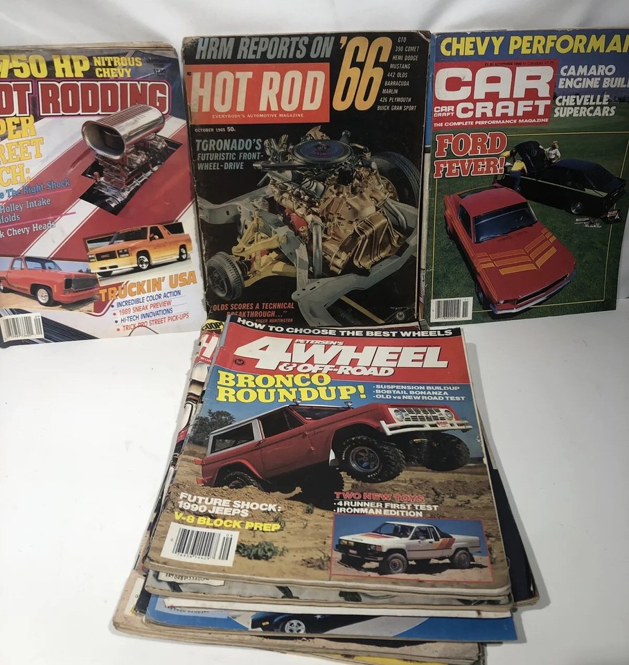Lot Of 12 Vintage Car Magazines Hot Rod Super Stock 1960’s 1970’s 1980 ...