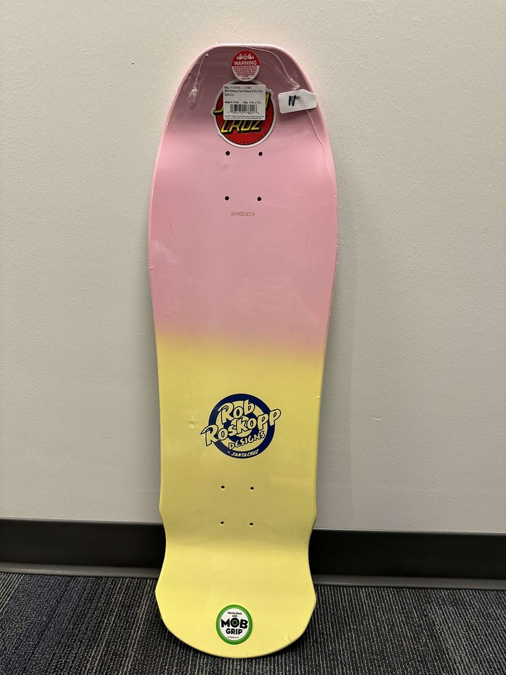 Santa Cruz Rob Roskopp Face Deck Skateboard Vans Pink Yellow fade ...