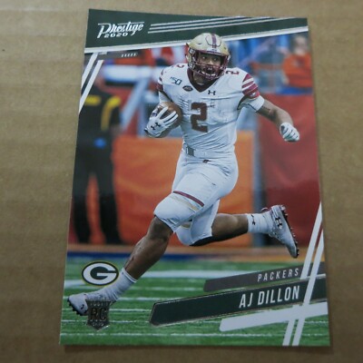 A.J. Dillon Rookie Card 2020 Prestige #204 Green Bay Packers Boston ...