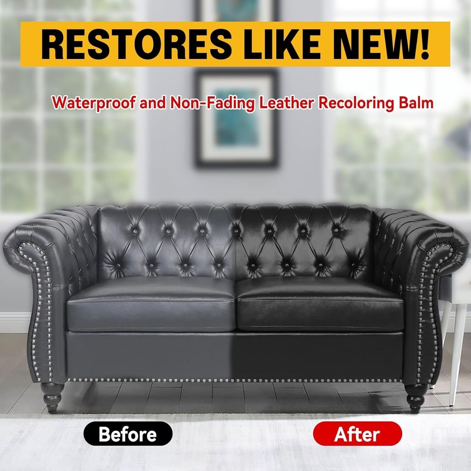 Leather Recoloring Balm Gloss Black Leather Repair Cream Paint for ...