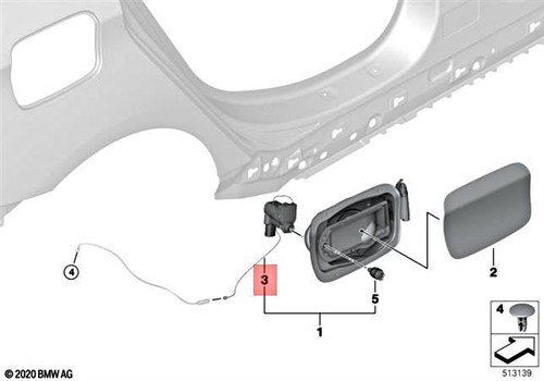 Genuine BMW 2 Series F45 Fuel Filler Cap Locking Mechanism Lock ...