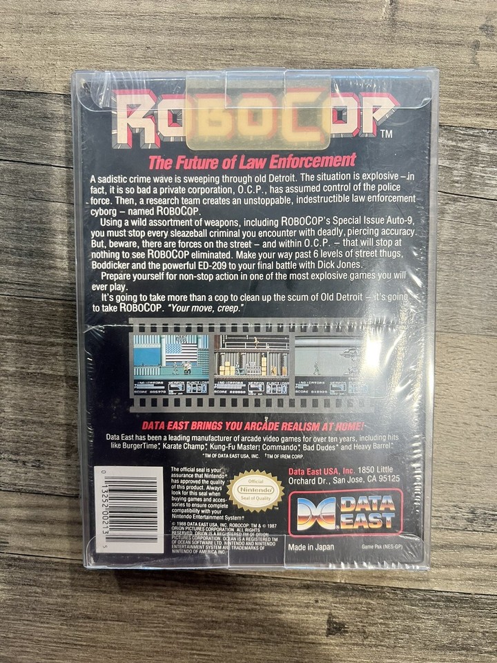 RoboCop (Nintendo Entertainment System, 1991)Brand New Factory Sealed H ...