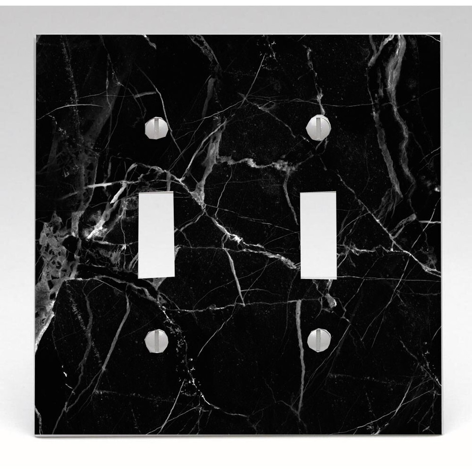 Black Granite Image Light Switch Cover, Outlet, Kitchen Decor, Night ...