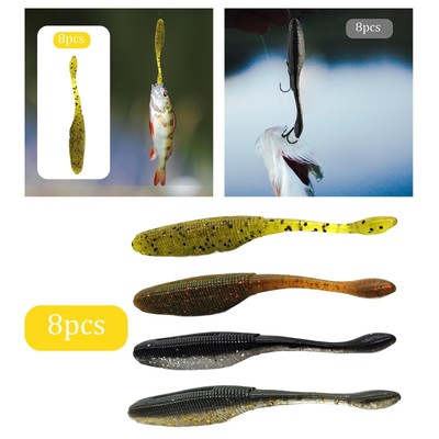 8 Pieces Swinging Worms Practical Fishing Accessories Durable Soft ...