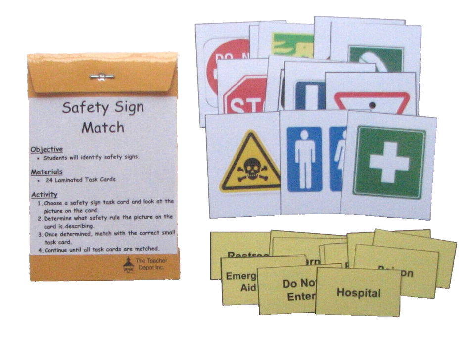 Teacher Made Learning Center Educational Resource Game Safety Sign ...