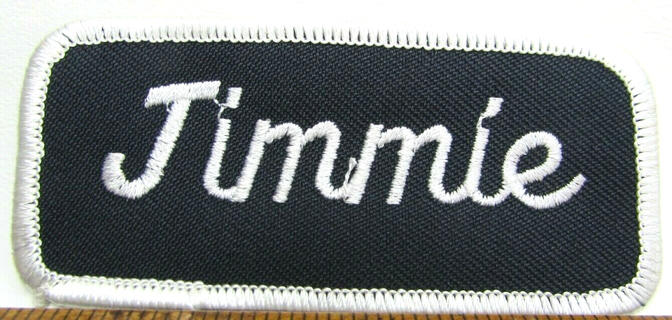 Jimmie Name Jacket Patch Personalized Employee Work Shop Uniform ...
