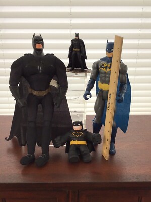 Lot of 4 DC Batman figures: Goo Jitsu, 12 in Stuffed, 12 in Plastic ...