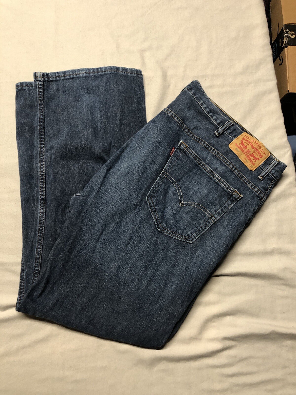 LEVI'S 569 LOOSE STRAIGHT FIT 100% Cotton Denim BLUE … - Gem