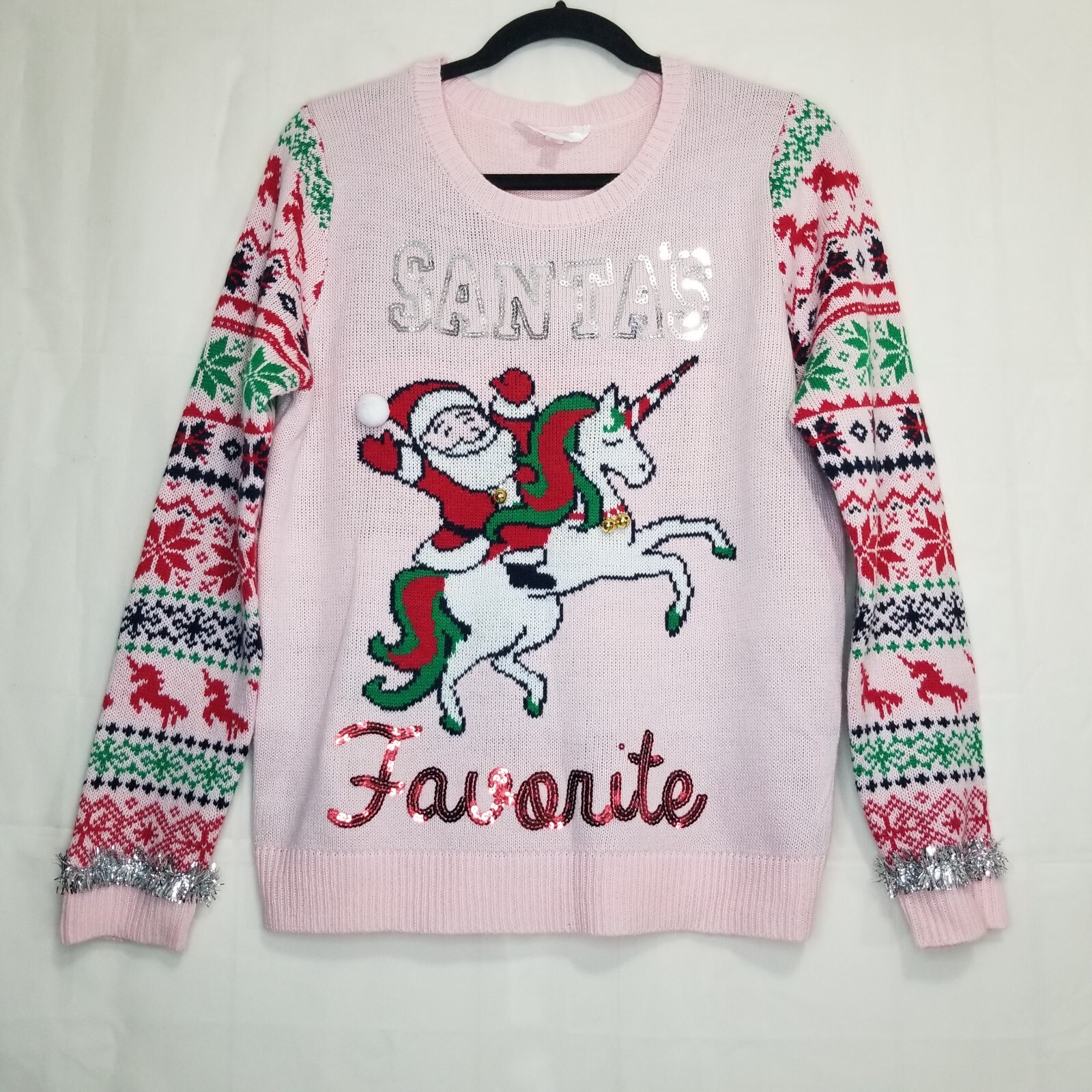 No Boundaries Santas Favorite Ugly Christmas Sweater … - Gem