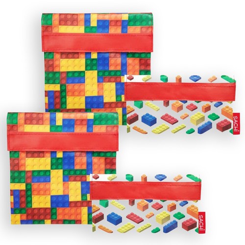 4pc Sachi Reusable Sandwich/Snack Lunch Pockets Picnic Food Pouch ...