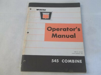 Oliver 545 Combine Operator's Manual | eBay