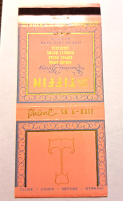 Vintage Matchbook: The Tiffin Restaurant, Writers Manor Hotel, Denver ...