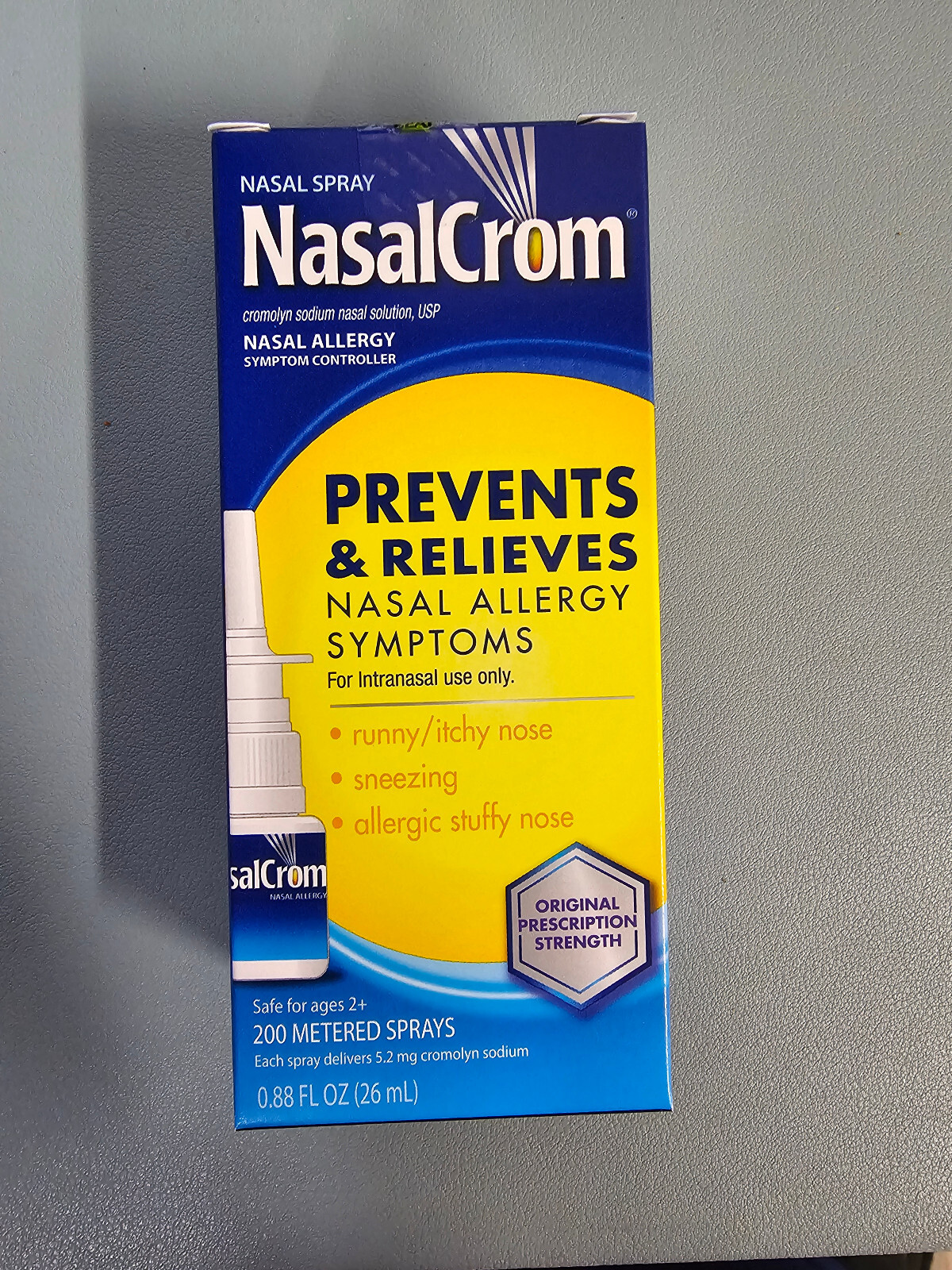 6 PACK Nasalcrom Nasal Allergy Symptom Spray 0.88 oz 200 SPRAYS ...