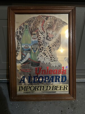 Leopard Lager Beer Mirror Sign New Zealand | eBay