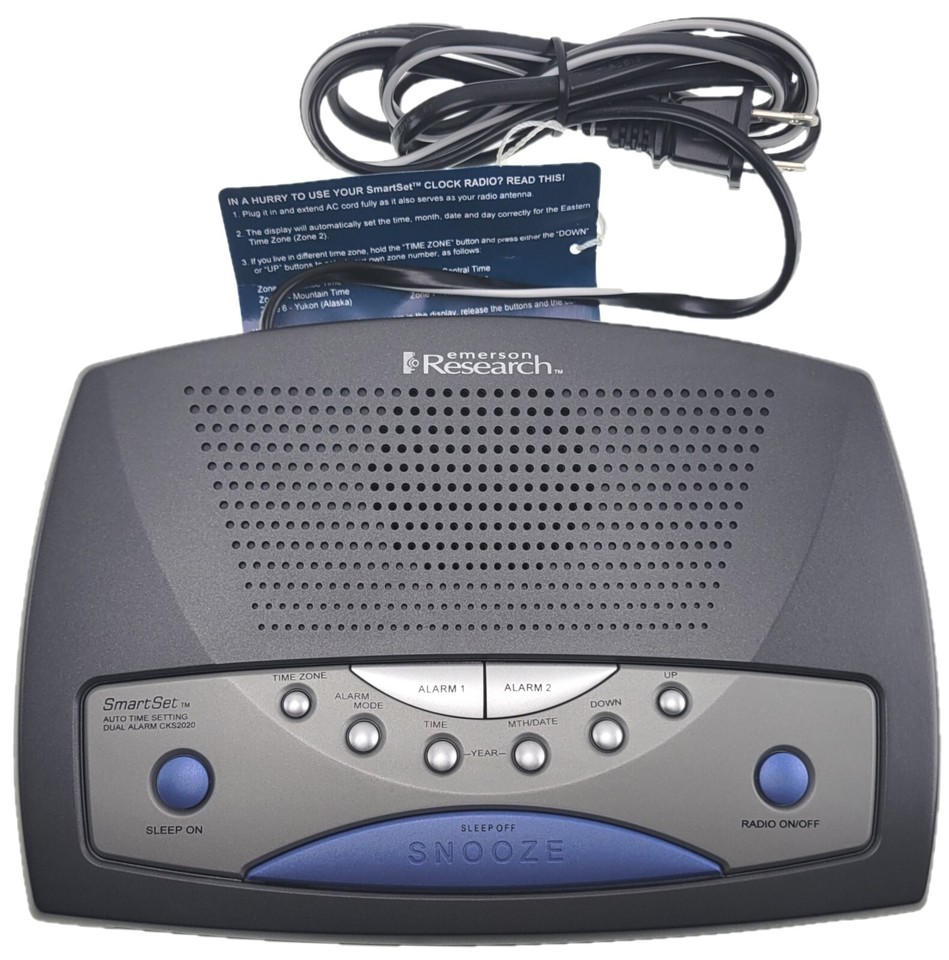 Emerson Research Smart Set Clock Radio CKS2020 Color (Gray & Purple) | eBay